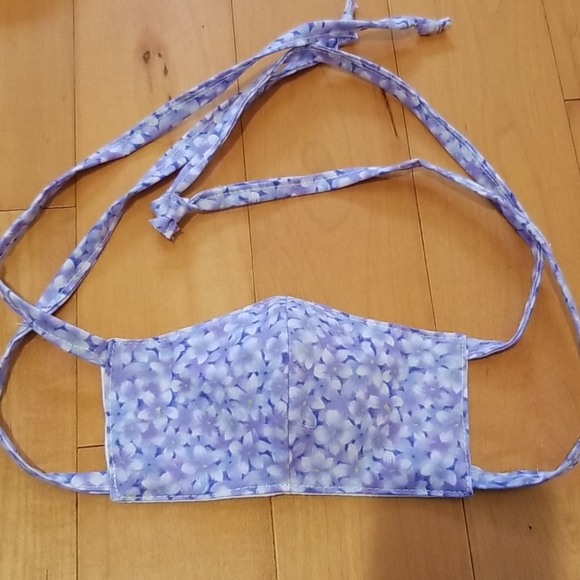 Accessories | Purple Floral 10 Cotton Double Layer Face Mask | Poshmark